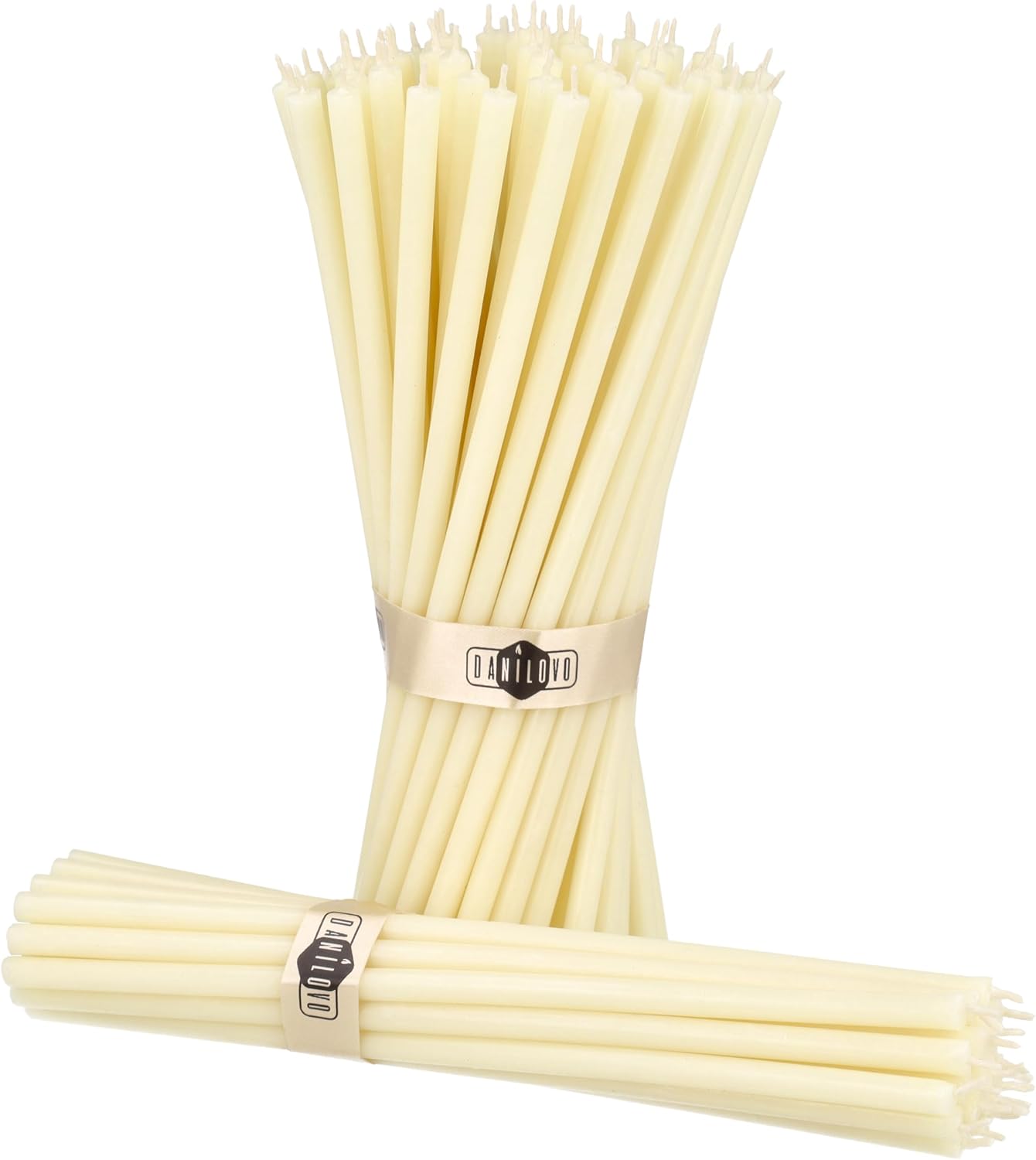 Amazon.com: Danilovo Thin Taper Beeswax Candles - Honey-Scented ...