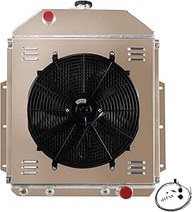 Amazon.com: ALLOYWORKS 4 Row All Aluminum Radiator+Shroud Fan+Thermostat Kit for 1942-1952 Ford ...