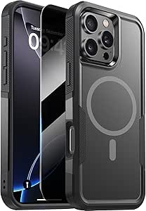 Amazon.com: Diaclara Designed for iPhone 16 Pro Max Case, [with Privacy Screen Protector] [Anti ...