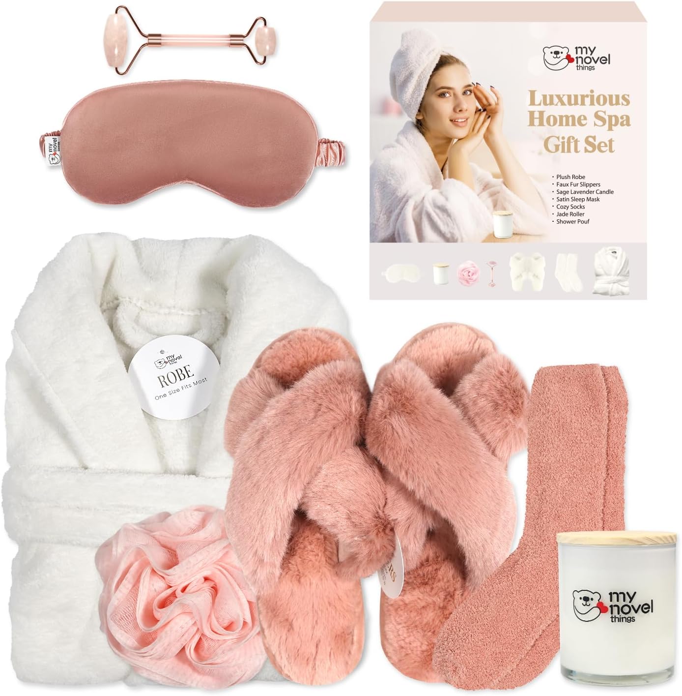 Amazon.com : My Novel Things Birthday Gifts For Women, Bathrobe Set ...