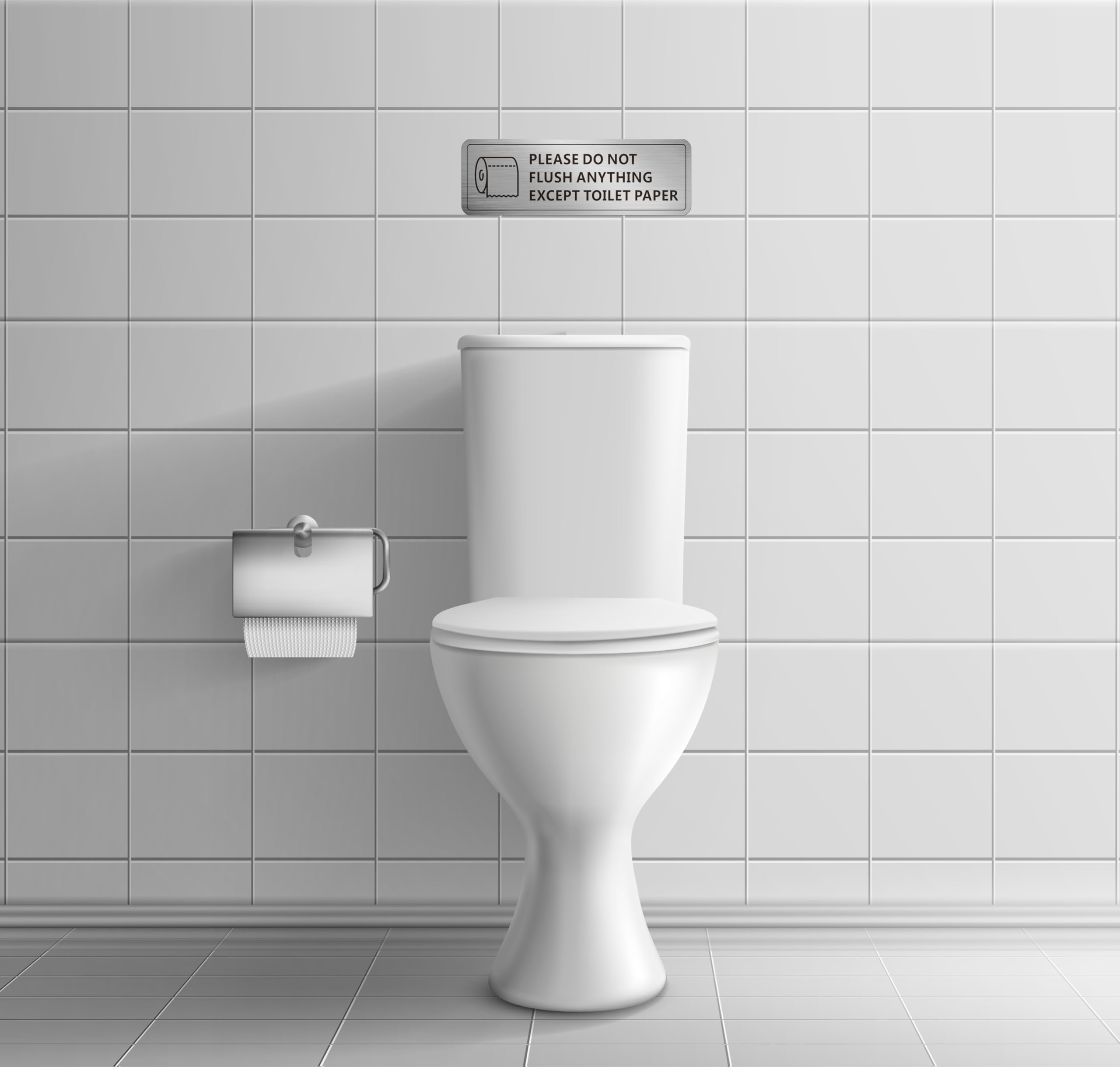 Fancy Please Do Not Flush Anything Except Toilet Paper Sign | Easy ...
