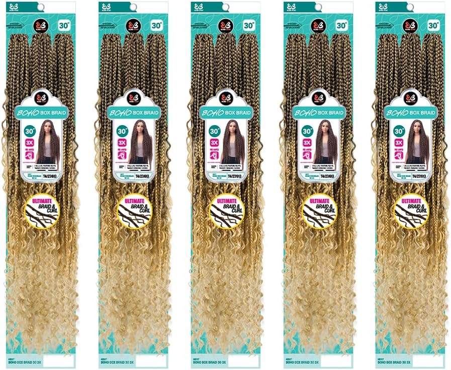 Amazon.com : BOBBI BOSS Pre-Looped Crochet Braid 3X BOHO BOX BRAIDS 30 ...