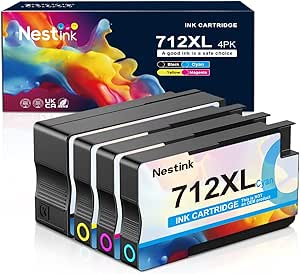 Amazon.com: 712XL Ink Cartridges Remanufactured High Yield Replacement for HP 712 712XL 712 XL ...