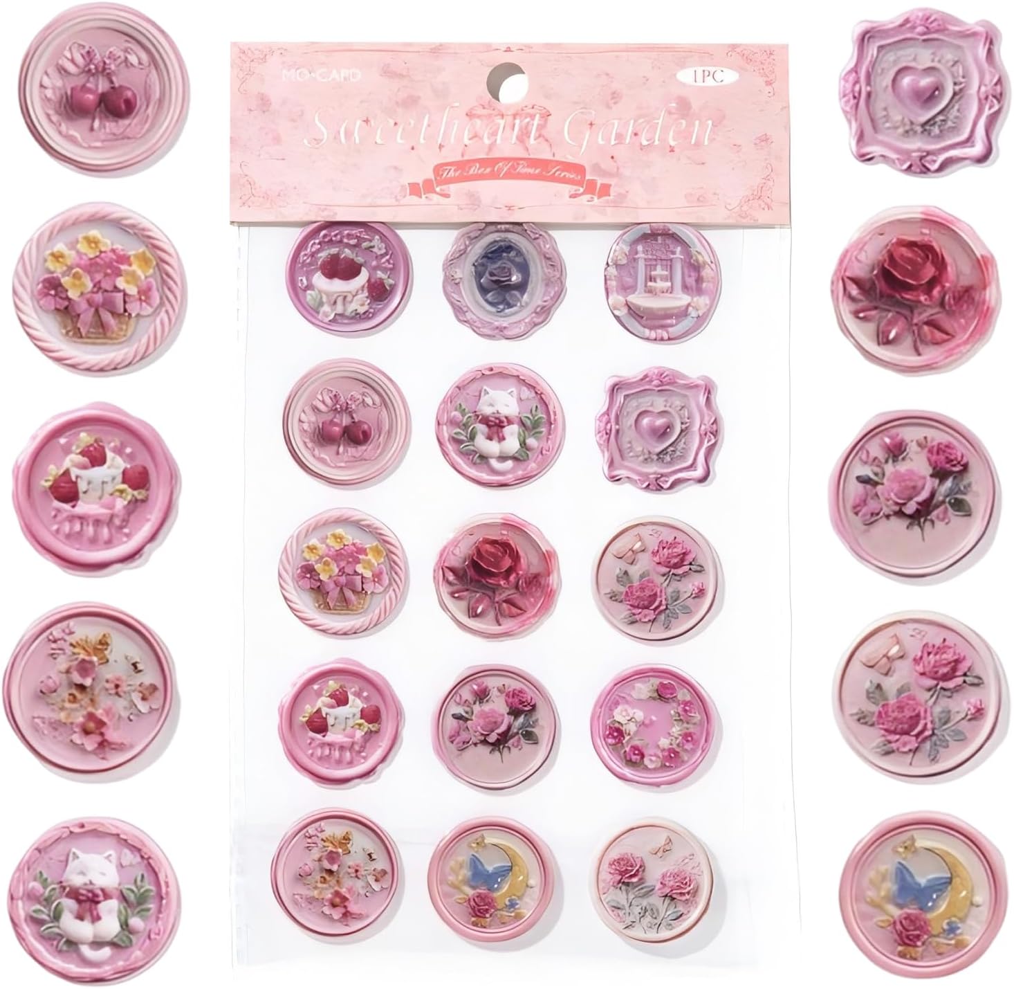 Amazon.com: 75Pcs Colorful Wax Seal Stickers, Transparent Pre-Made ...