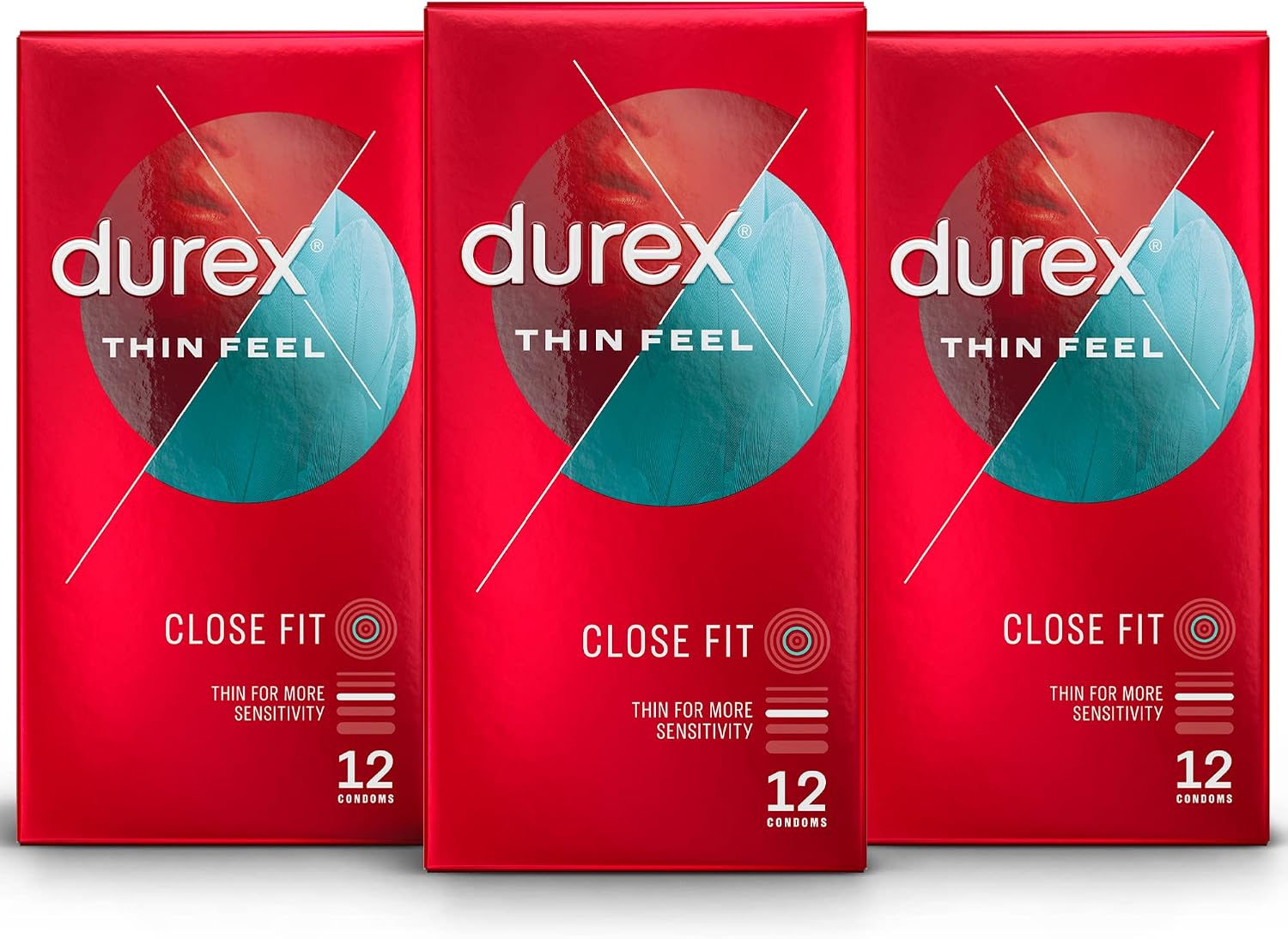 Durex Close Fit Thin Condoms, 36 Pack (3 X 12) - Ultra Sensitive ...