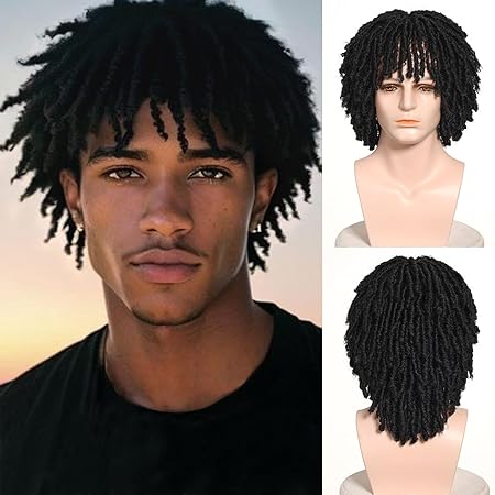 Amazon.com : Looxey Short Dreadlocks Wig for Man Crochet Twist Hair ...