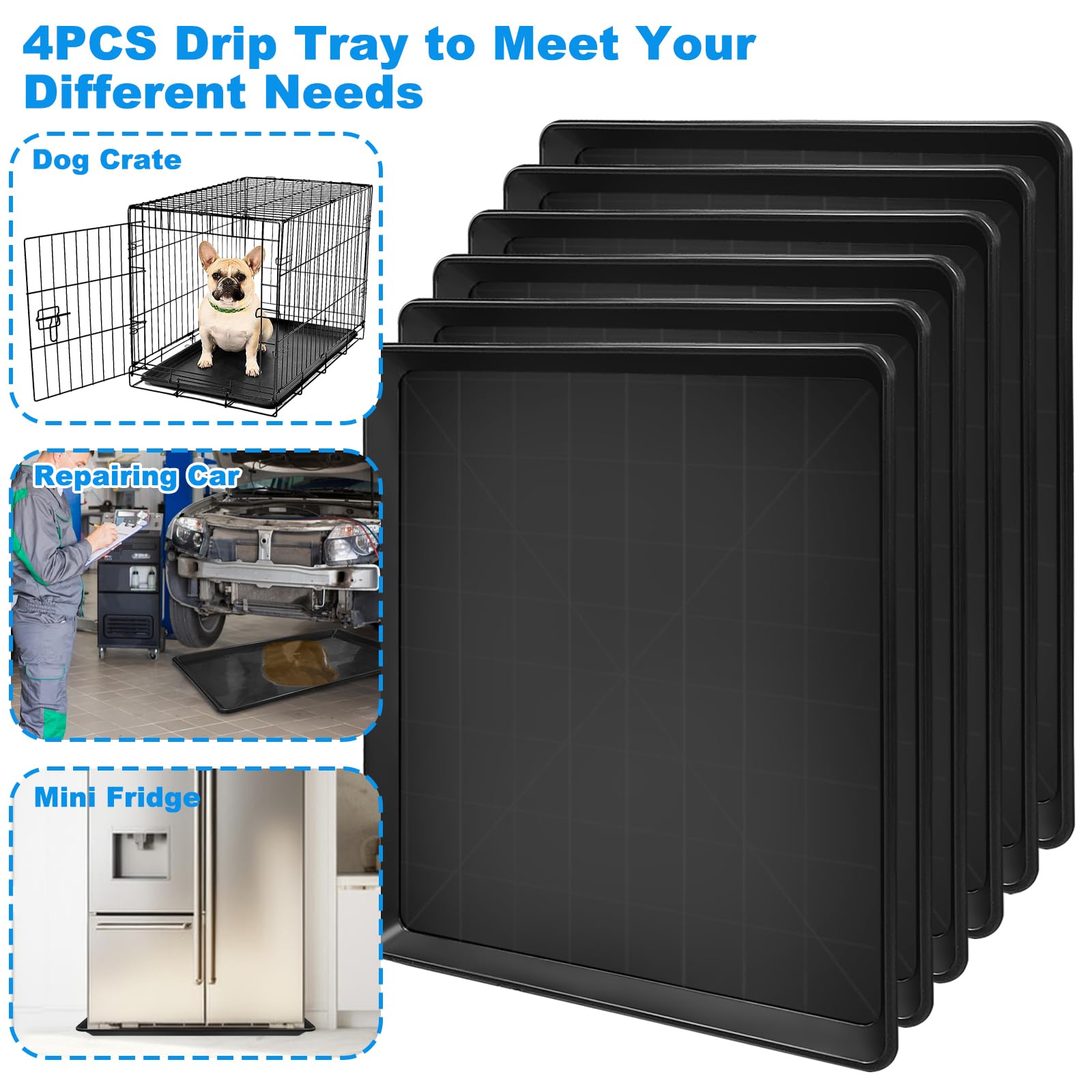 Snapklik.com : Hlimior 6 Pack Large Oil Change Drain Pan - 22” Auto Oil ...