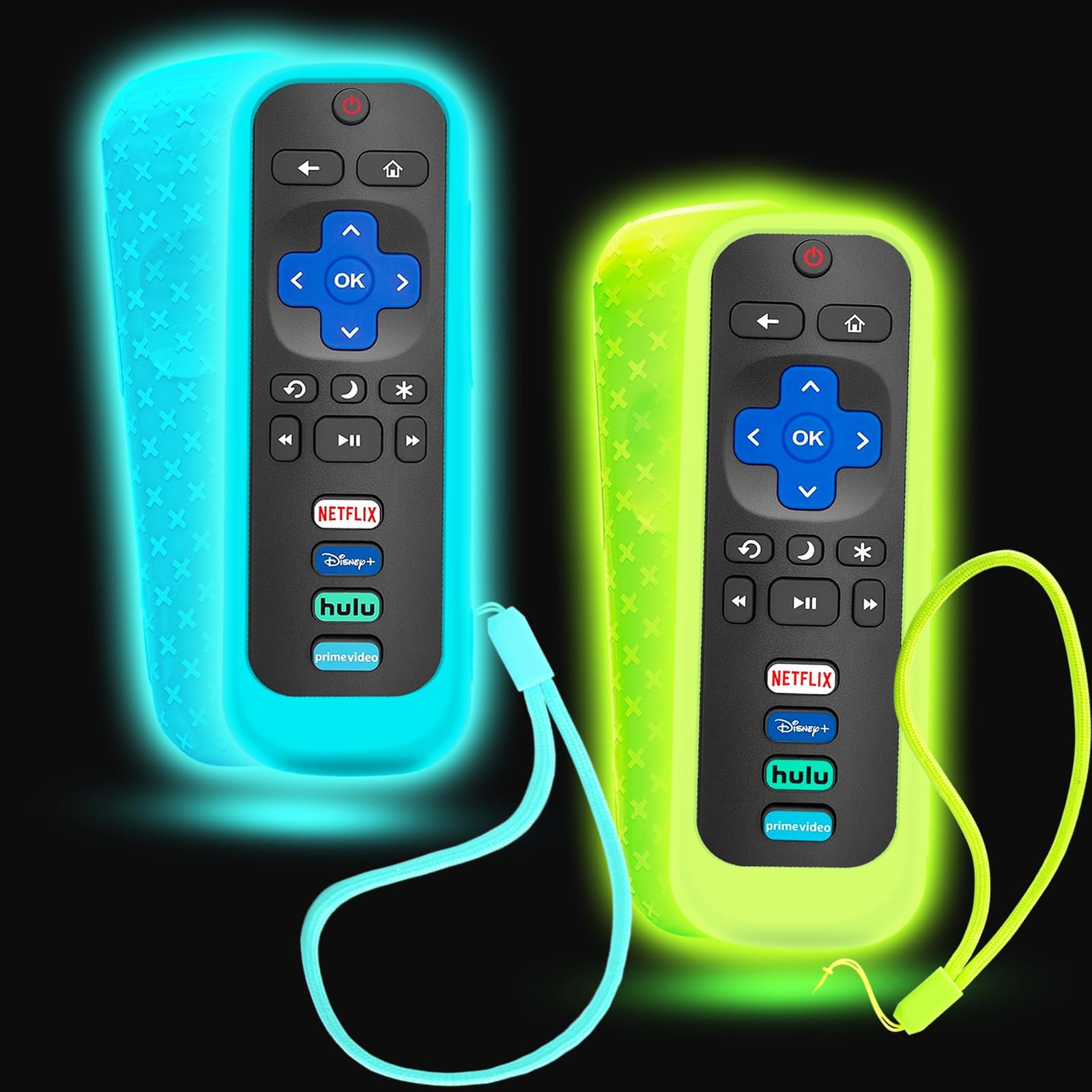Amazon.com: 2 Pack Case for Roku - Silicone Remote Cover for TCL ...