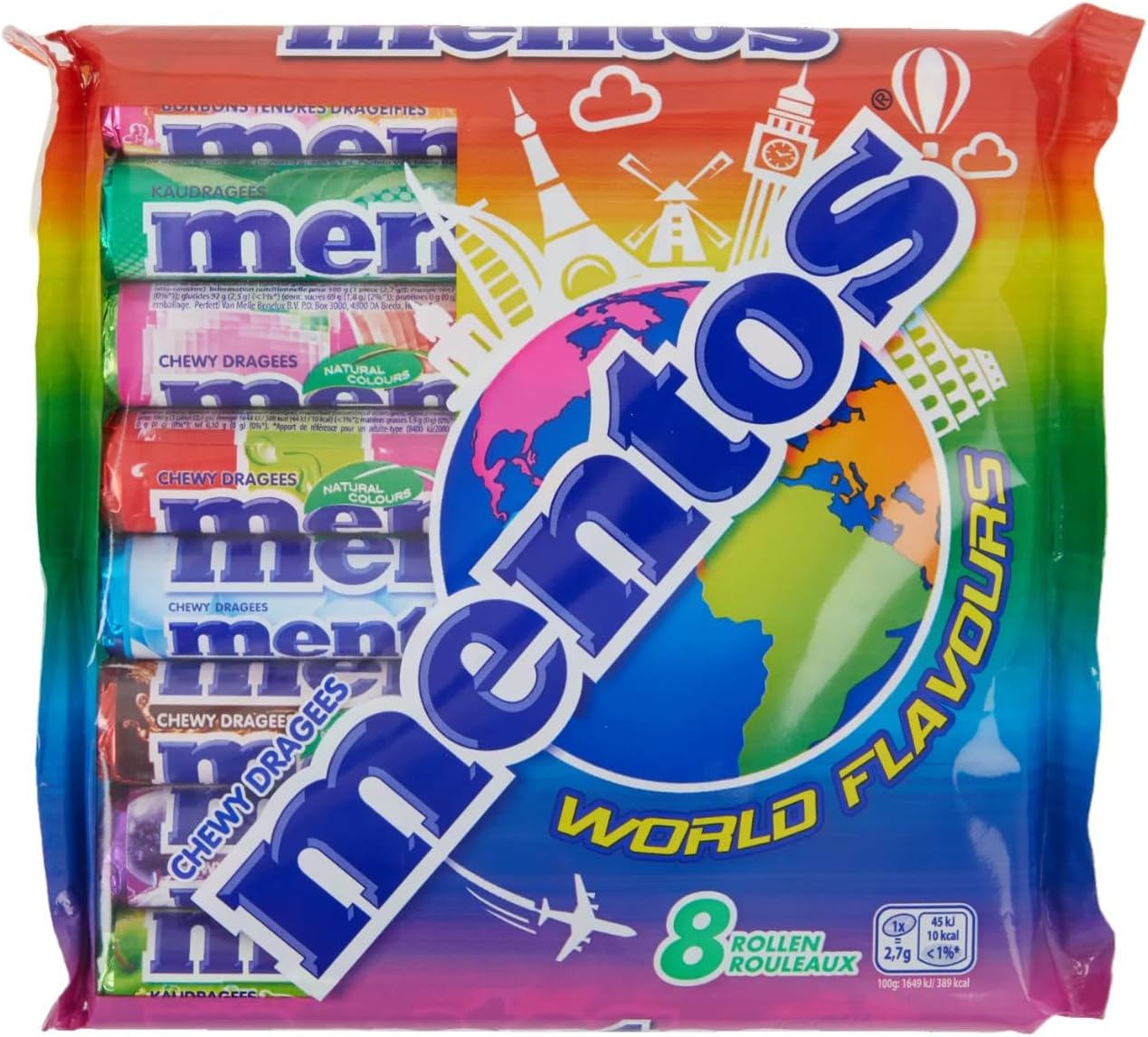 Amazon.com : Mentos World Flavours I 8 Rolls of different Flavored ...