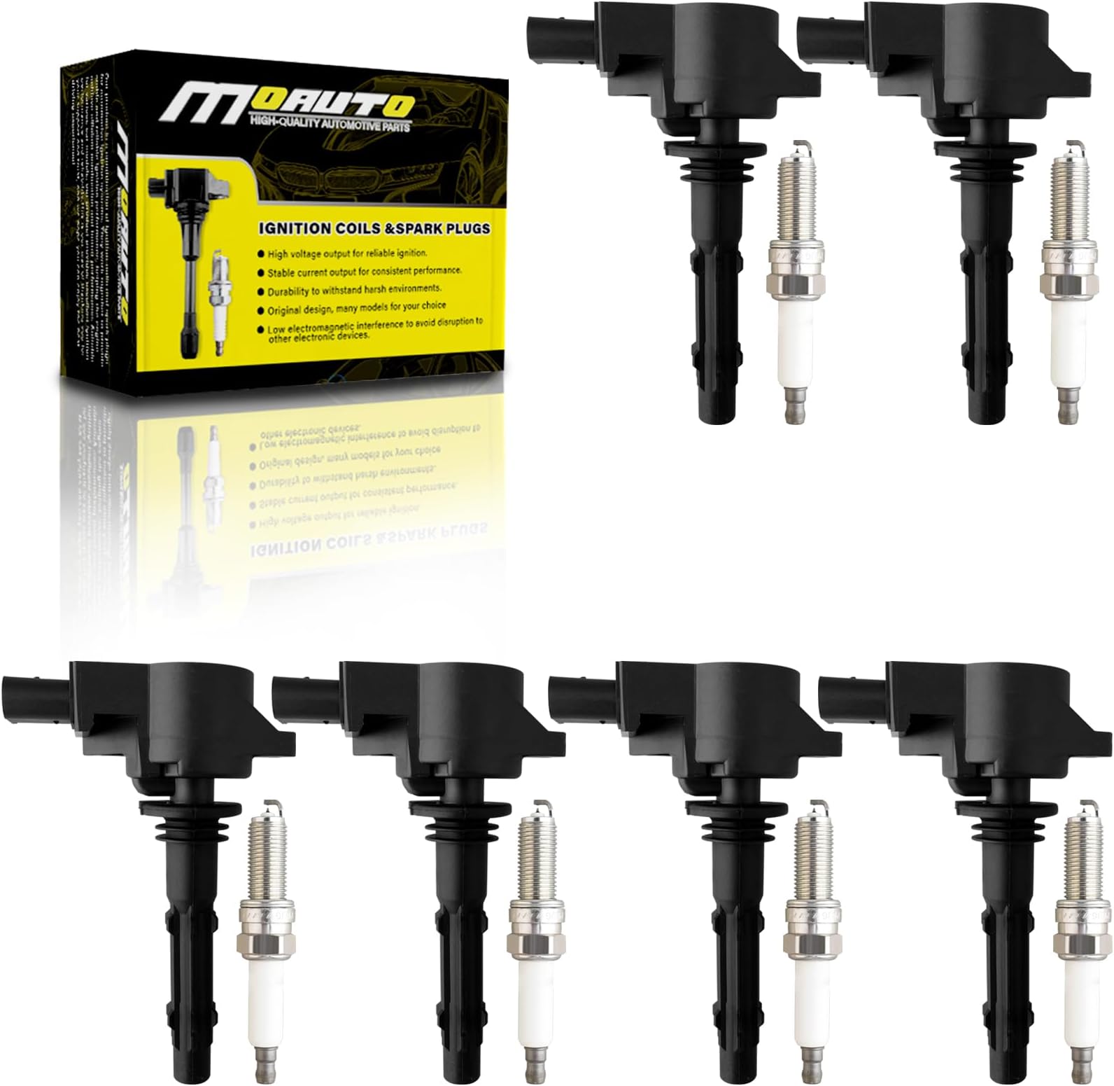 Amazon.com: MOAUTO Set of 6 Ignition Coils Pack UF535 68011844AA & 6 ...