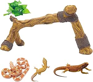 Amazon.com: Apatal Snake Climbing Branch Reptile Branches Decor Resin ...