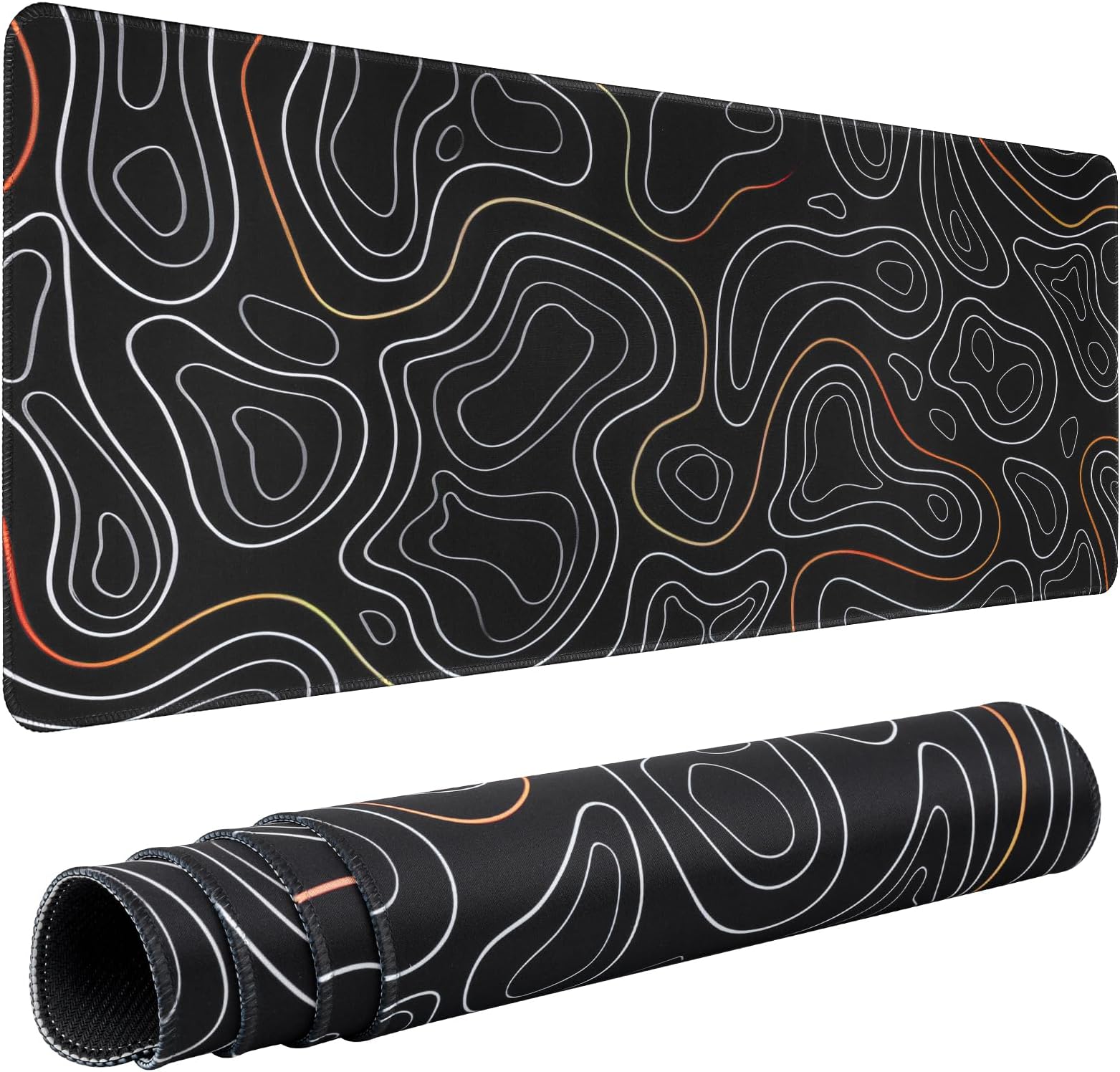 Amazon.com : Big Gaming Mouse Pad Gradient Desk Pad with Seamed Edges ...