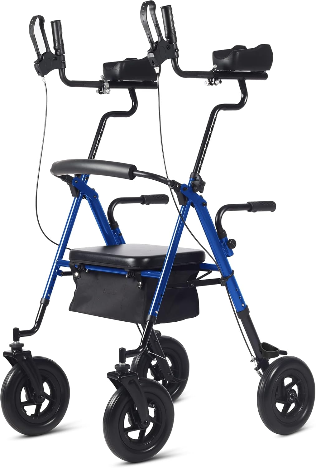 Amazon.com: ELENKER Upright Rollator Walker, Stand Up Rolling Walker with 10’’Big PU Wheels and ...