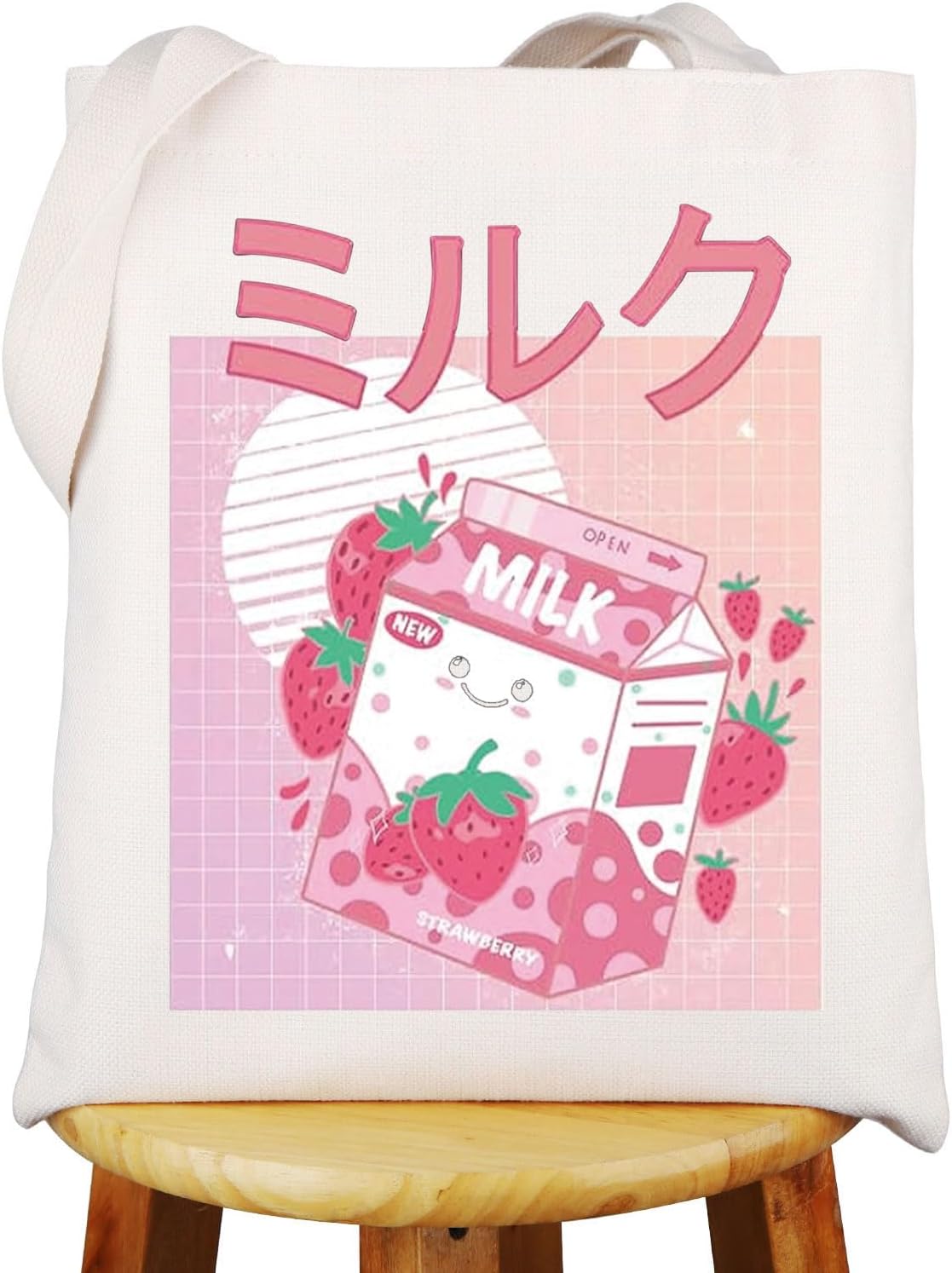 Amazon.com: WZMPA Japanese Anime Milk Tote Bag Kawaii Anime Lover Gift ...
