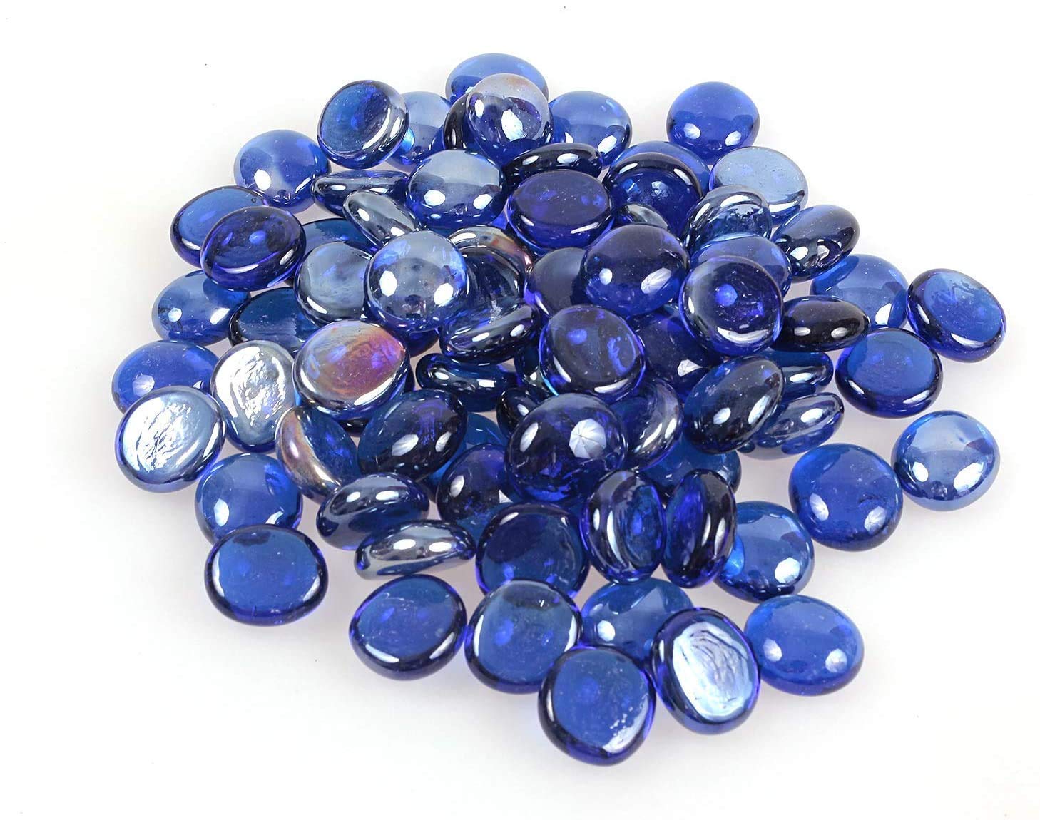 ZEINOO Royal Blue Glass Gems Stones/Pebbles for Home & Garden Décor ...