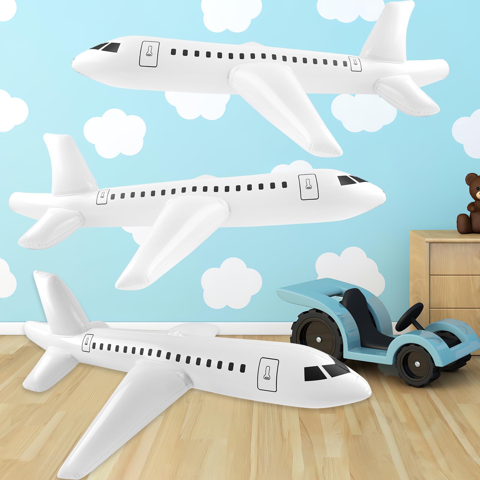 Snapklik.com : 4 Pieces Inflatable Airplane Balloon 40 Inch Large ...