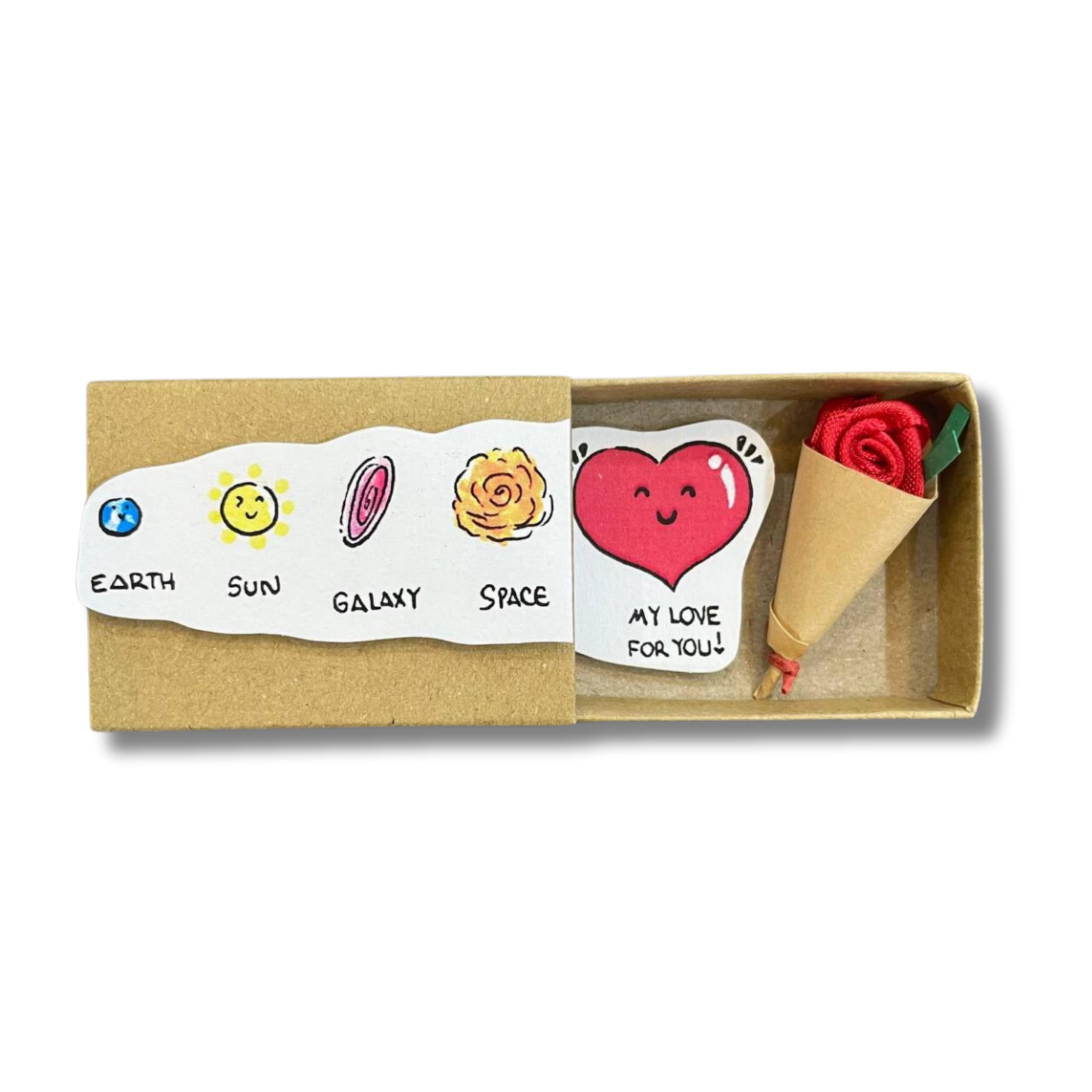 Amazon.com : UDAPIX Matchbox Love Card - Unique Handmade Greeting Card ...