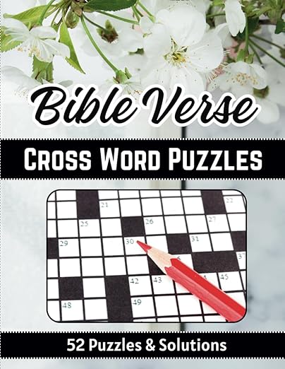 Bible Verse Crossword Puzzles for Adults: 52 Large Print Bible ...