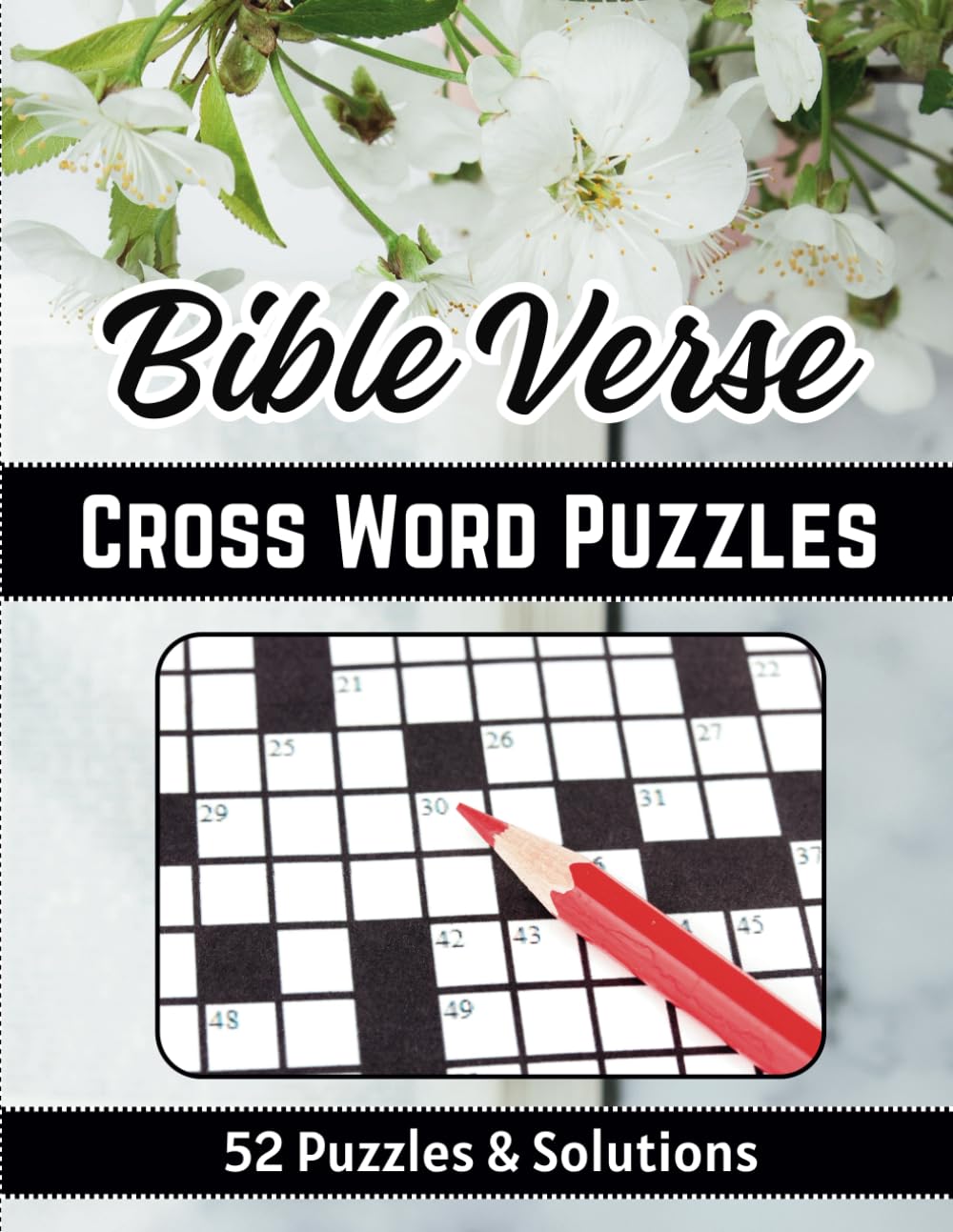 Bible Verse Crossword Puzzles for Adults: 52 Large Print Bible ...