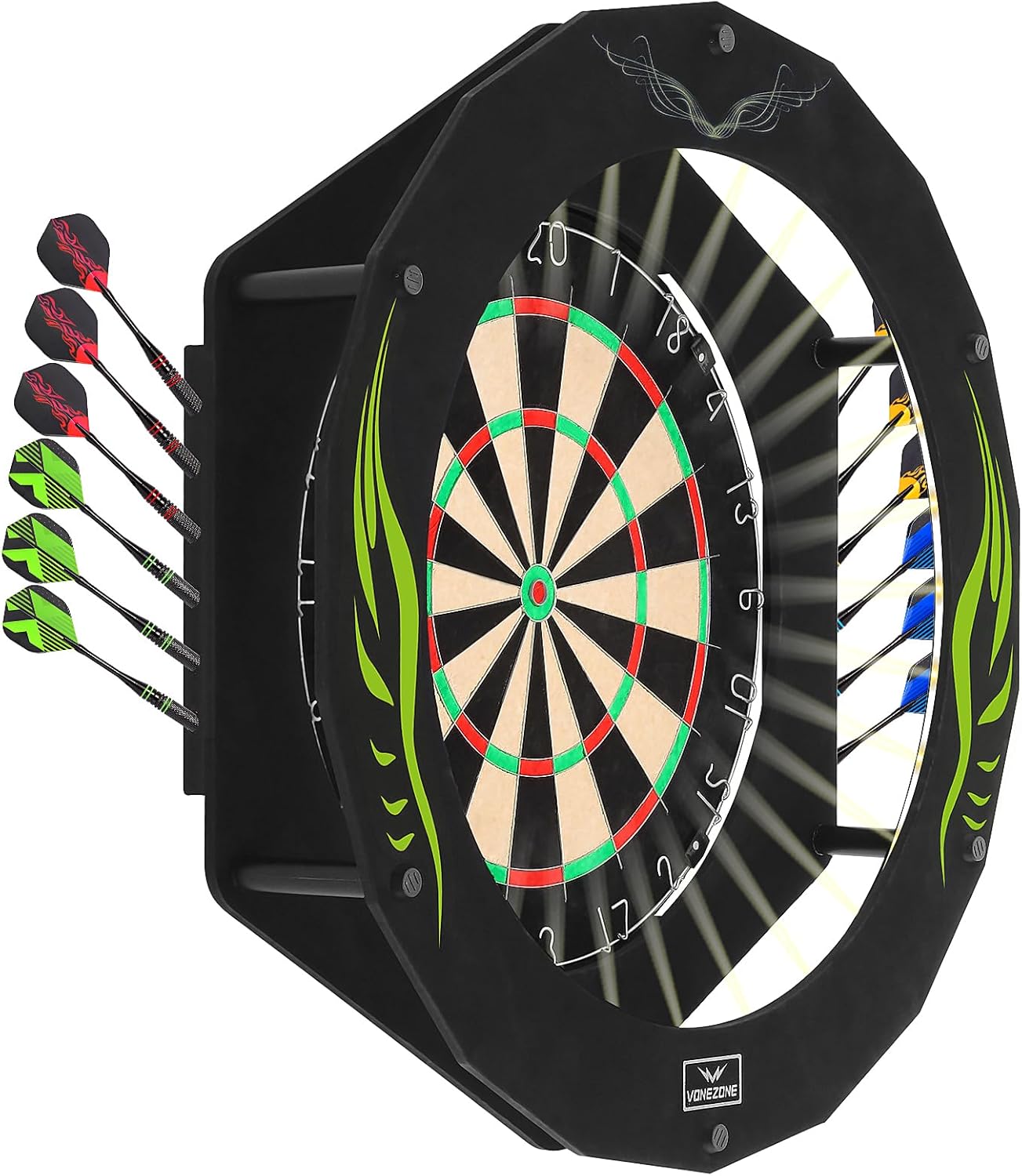 VONEZONE Dartboard Light System 360 Degree No-Shadow Silicone Strip 6 ...