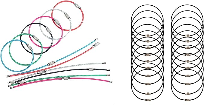Amazon.com : 12 Pack 6 inch Wire Cable Rings (Multiple Colors) and 20 ...