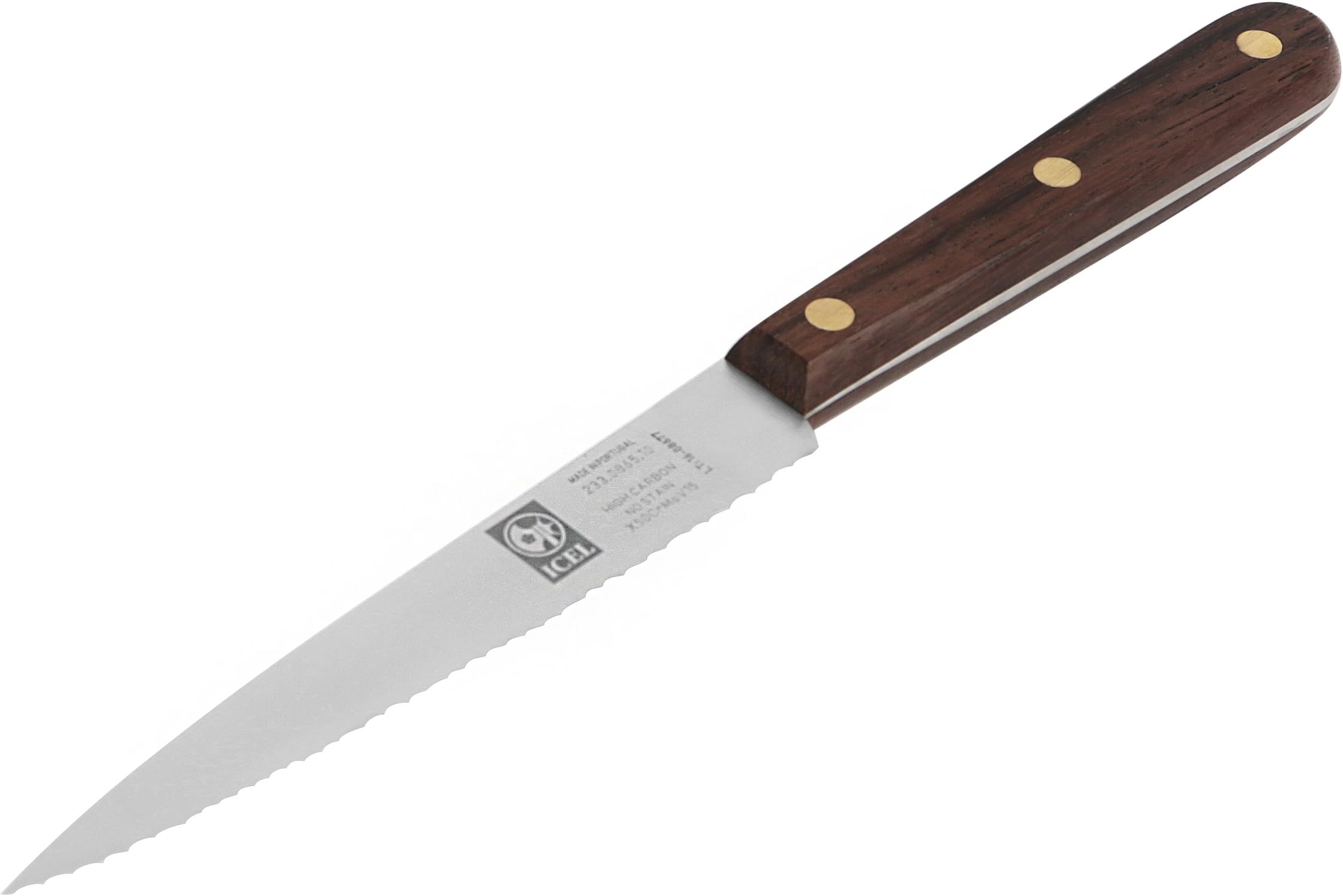 Amazon.com: ICEL 4-Inch Serrated Paring Knife, Brown Rosewood Handle ...