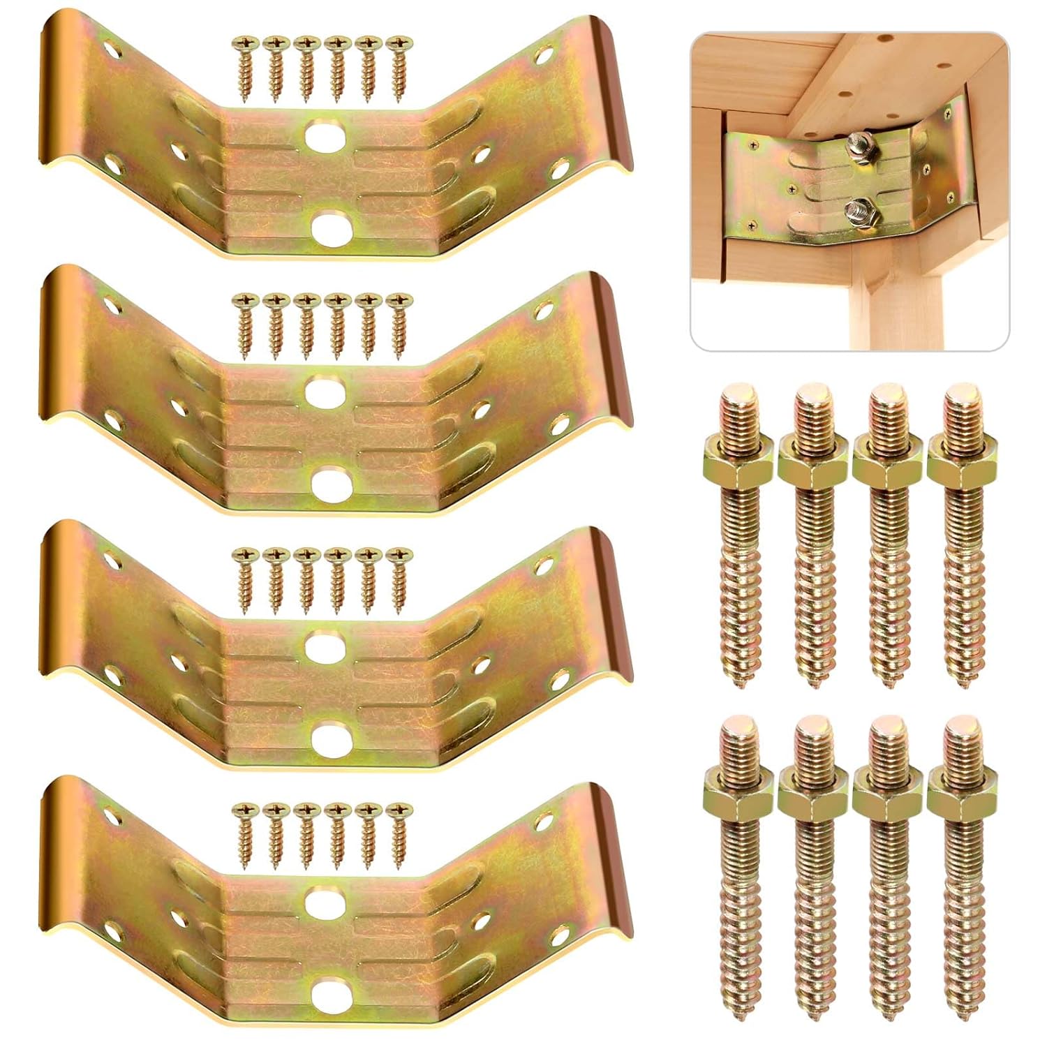 Kerf Mount Corner Bracket, Set of 4，Surface Mount Corner Bracket for ...