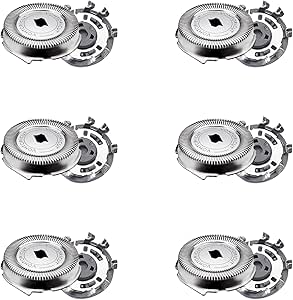 Pack of 6 Replacement Shaving Heads, Replacement Heads, Compatible ...