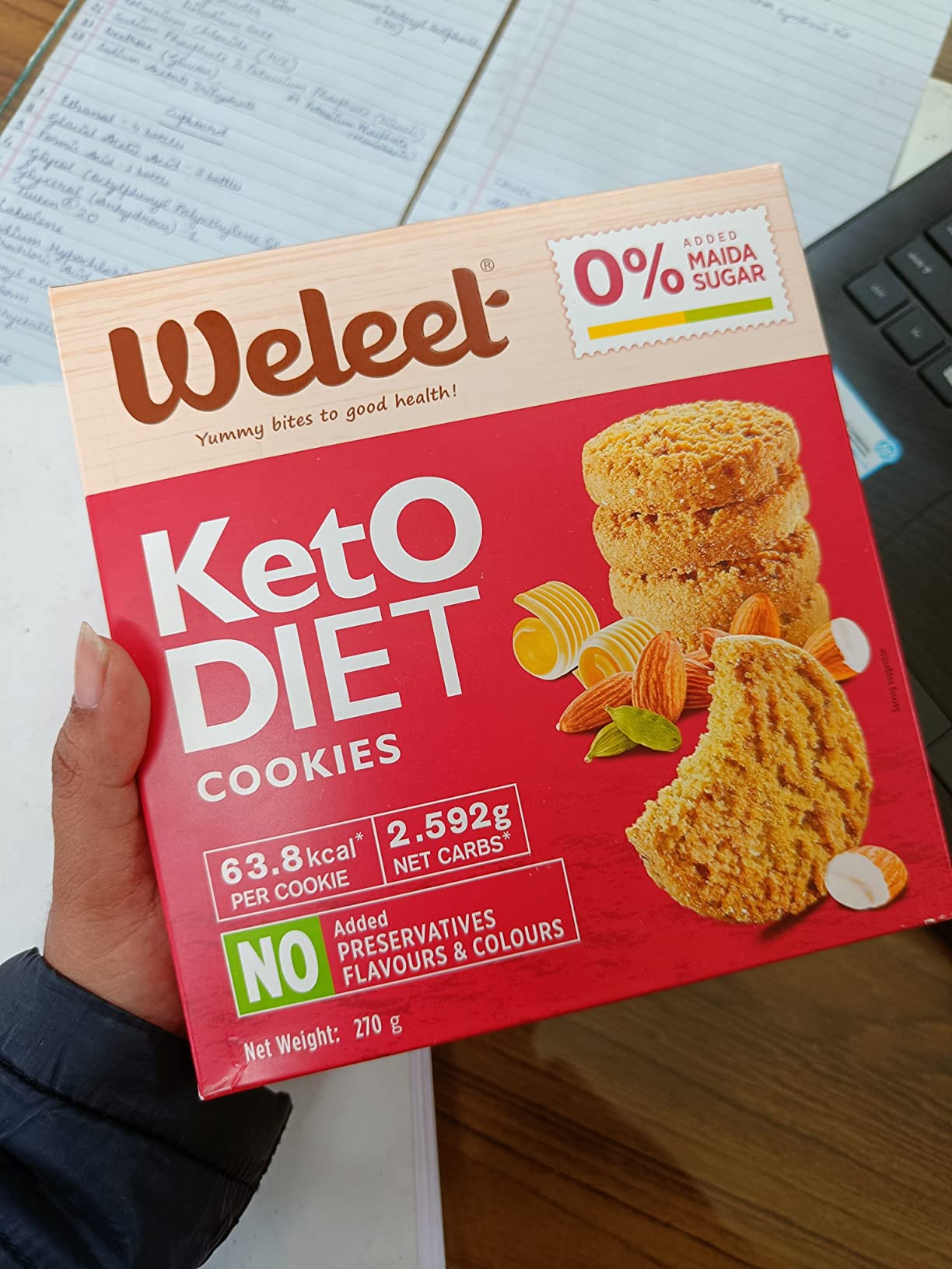 Weleet® Keto Diet Digestive Healthy Cookies| Home/Office Snack, 0% ...