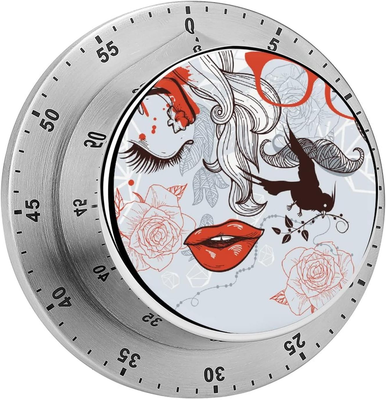 Amazon.com: Kitchen Timer Rose Flower Bird Timer Magnetic Timer ...