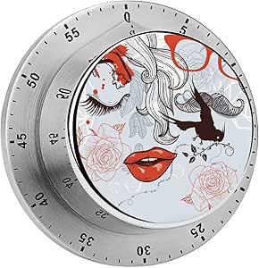 Amazon.com: Kitchen Timer Rose Flower Bird Timer Magnetic Timer ...