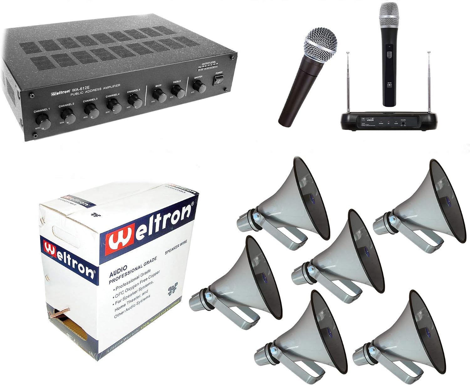 Amazon.com: KIT- Outdoor LONG DISTANCE PA Public Address Sound System ...