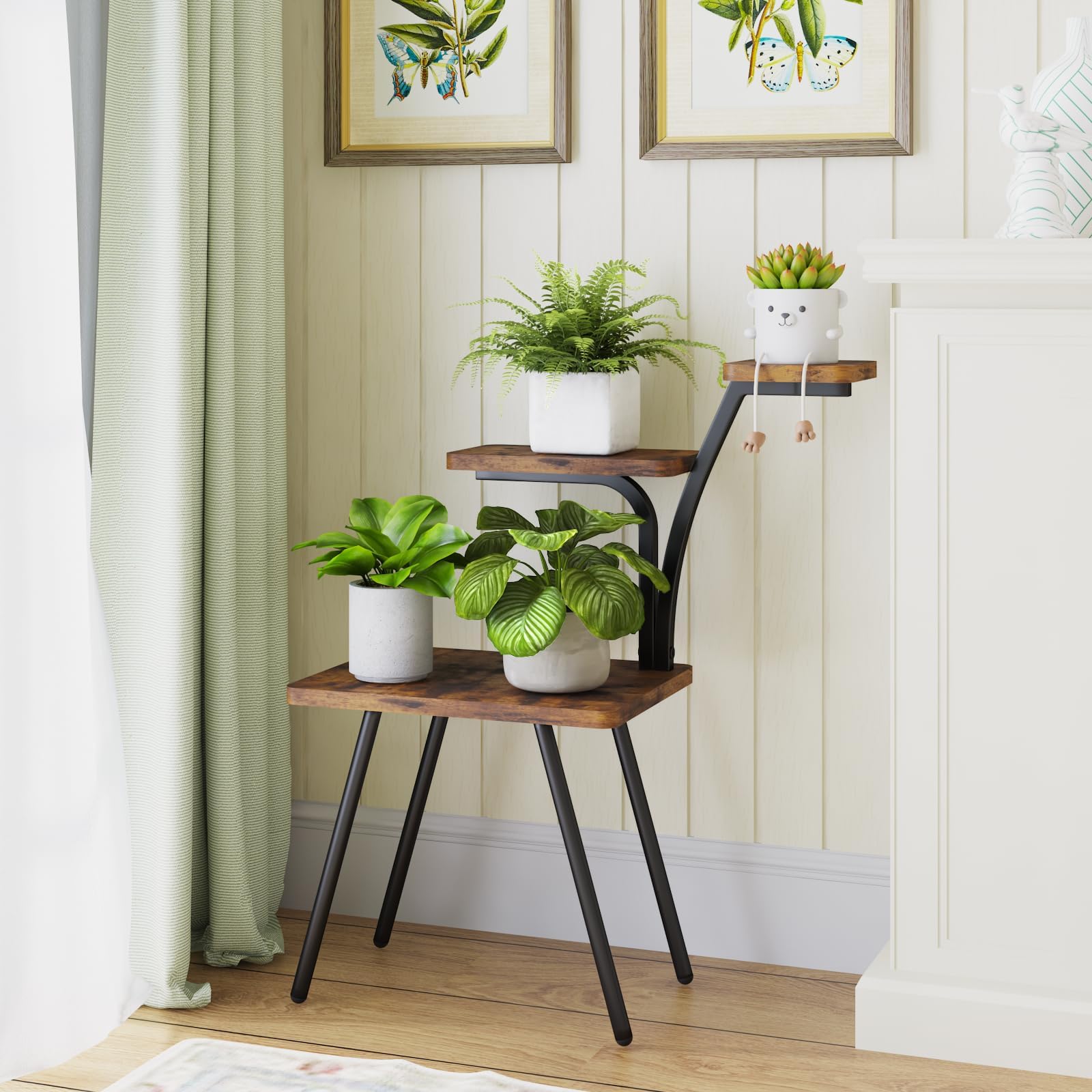 Amazon.com: GENTINGBRO 3 Tier Plant Table Shelf Indoor for Living Room ...