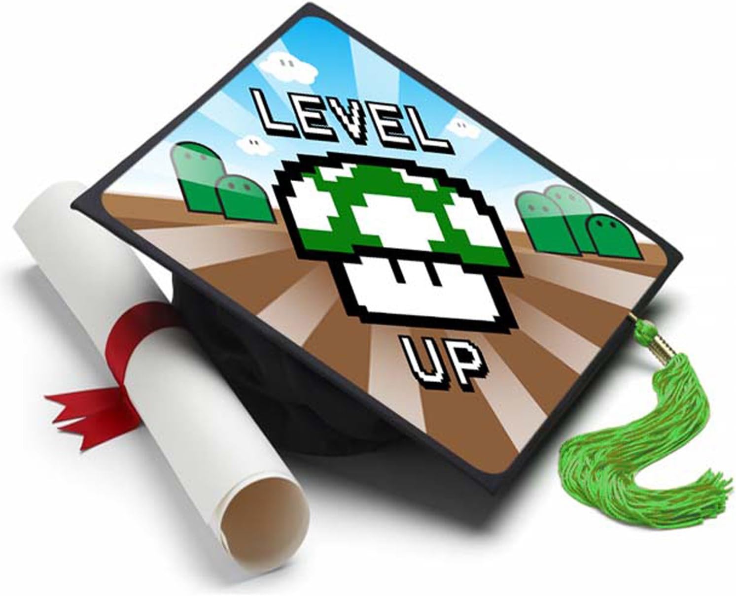 Amazon.com: Level Up Grad Cap Topper, Grad Cap Decorations : Home & Kitchen