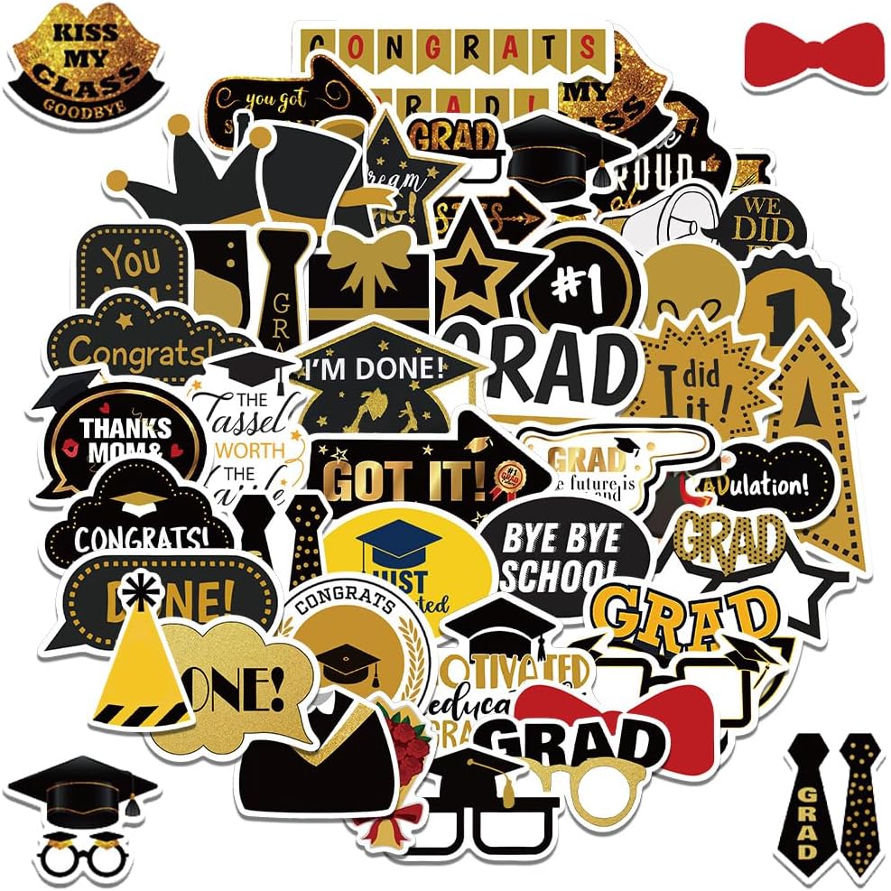 Amazon.com: 52 Pcs Graduation Stickers, Graduation Class of 2024 ...