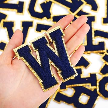 Amazon.com: Waydress 26 Pcs Preppy Chenille Letter Iron on Letters ...