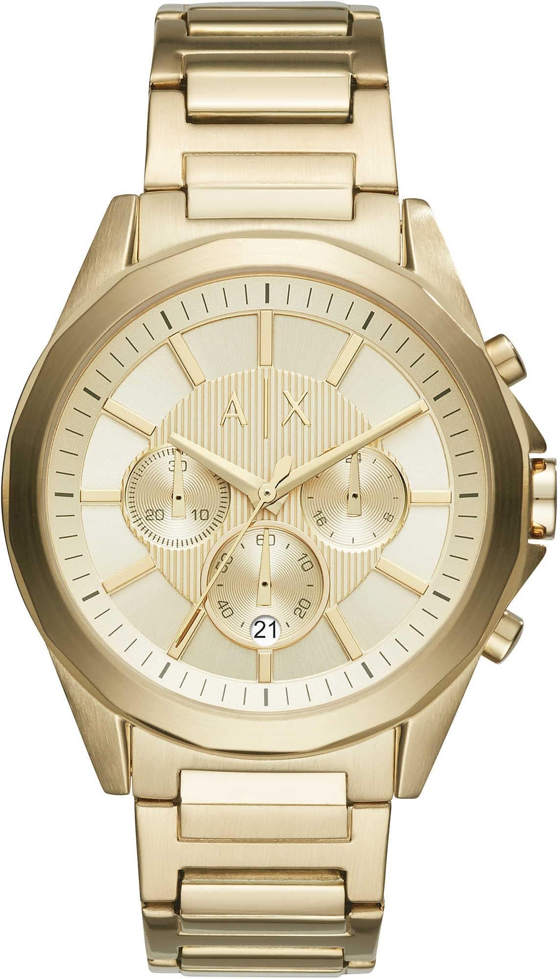 Armani Exchange Uhr für Herren , Multifunktionswerk, 46mm Gold ...