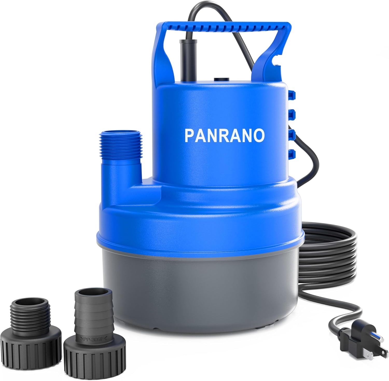 PANRANO Small Sump Pump Submersible with Hose Adapters for Pool Cover ...