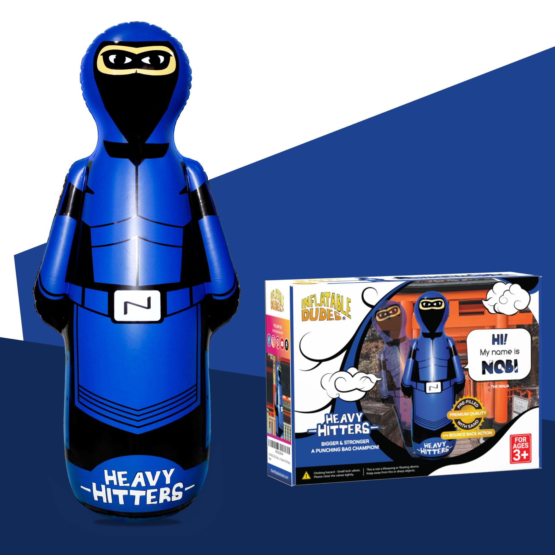 INFLATABLE DUDES Ninja (Large Nobi) 63 Inches -Kids Punching Bag ...