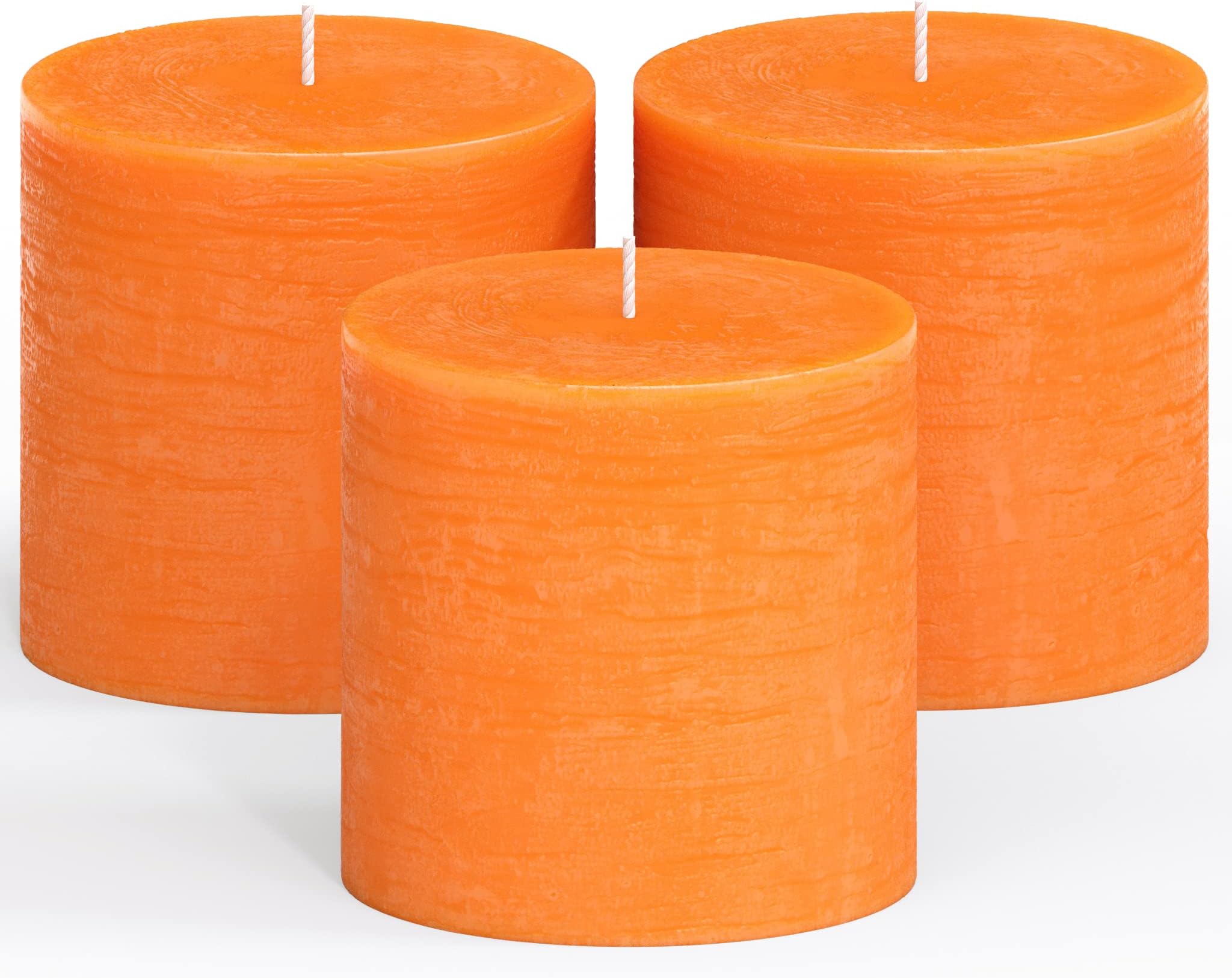 Amazon.com: Richland® 3" X 3" Hand Poured Orange Pillar Candle : Home ...