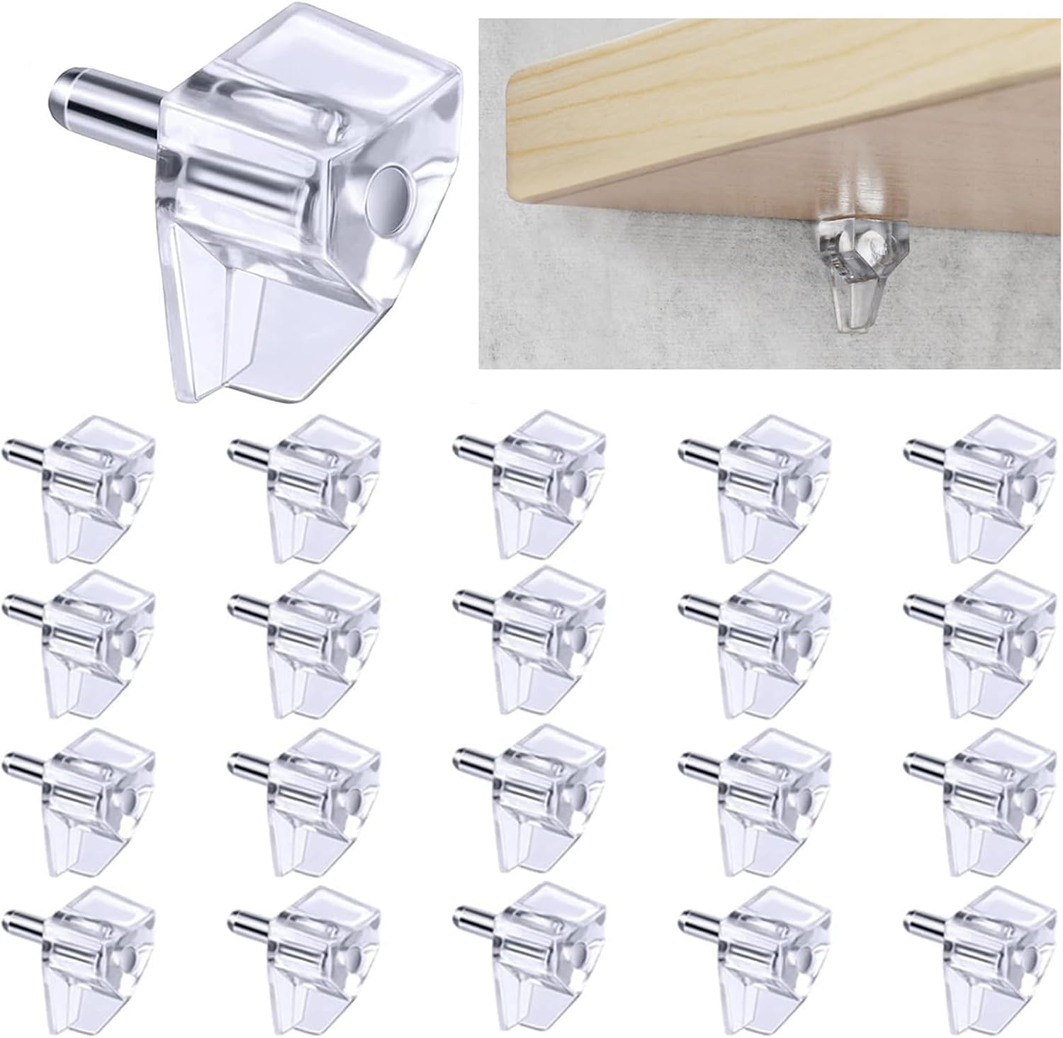 20 Pcs Shelf Pins, Shelf Support Pegs, Shelf Pegs, Durable Shelf ...