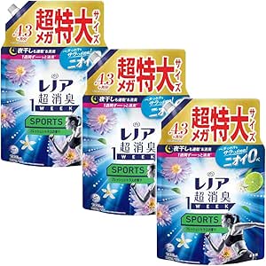 Amazon | 【3個セット】レノア 超消臭 1week SPORTS フレッシュシトラスの香り つめかえ用 超特大サイズ 1900mL | ノーブランド品 | 液体柔軟剤