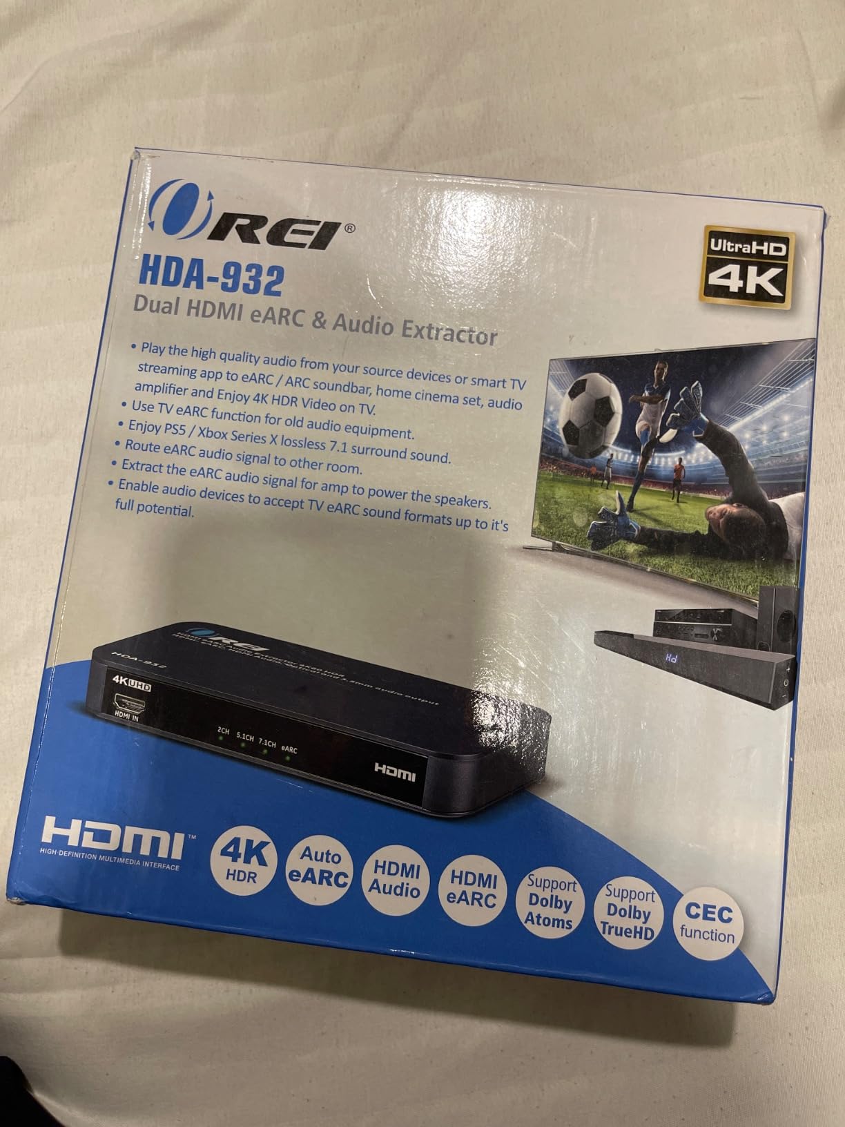 OREI eARC 4K 60Hz Audio Extractor, Converter Sound bar 18G HDMI 2.0 ARC ...