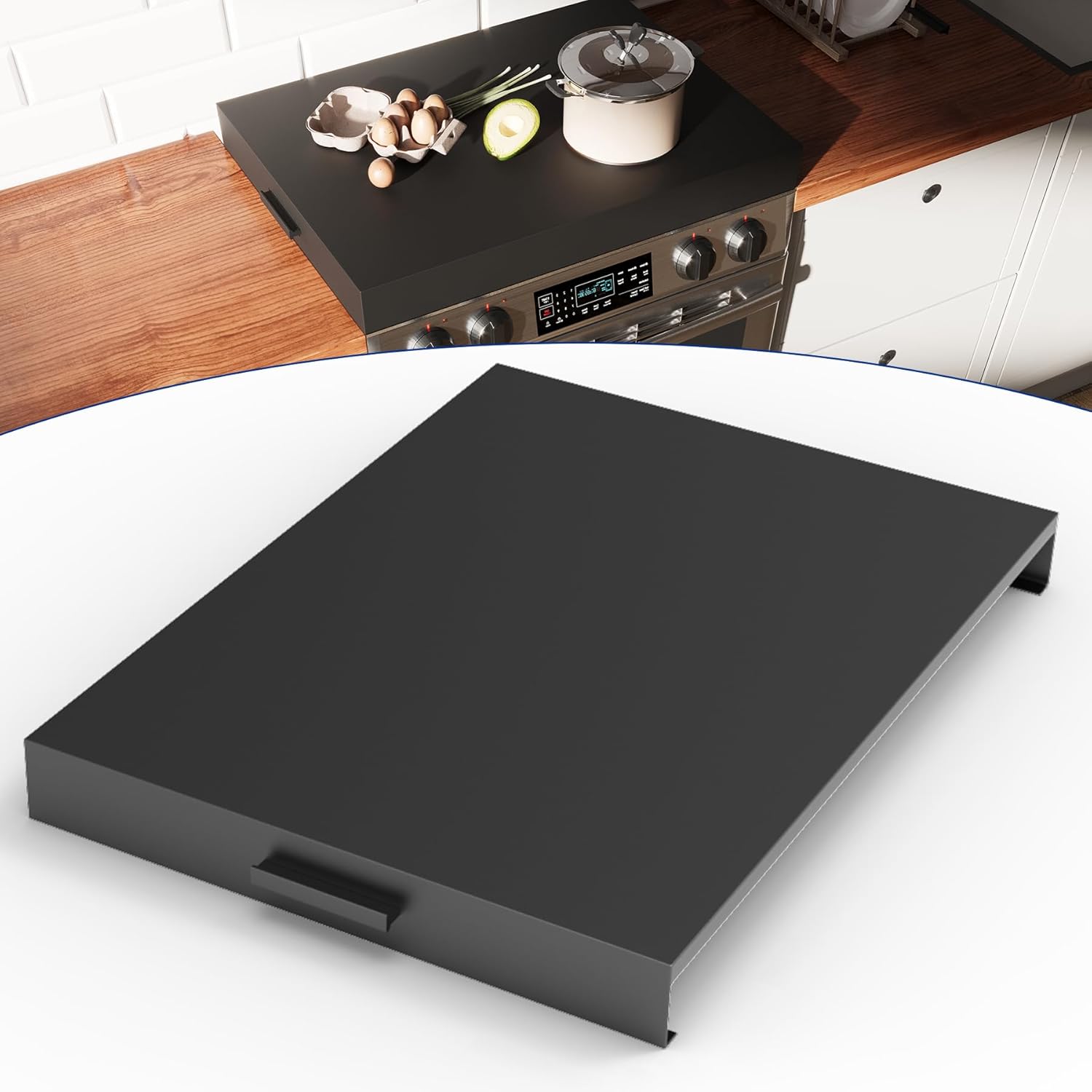 Amazon.com: Wintcomfort Stove Top Cover with Handles, Heavy Duty Metal ...