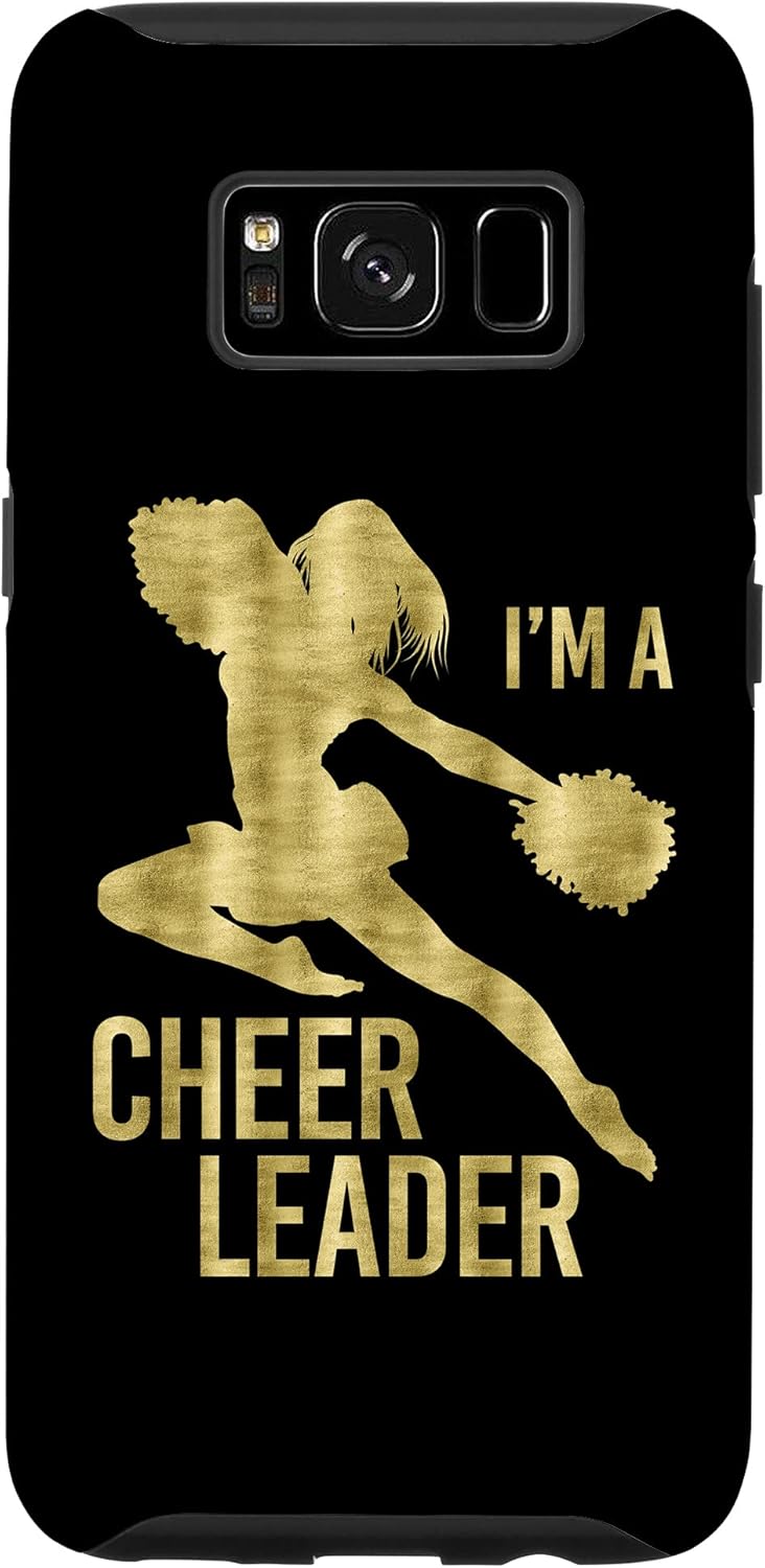 Amazon.com: Galaxy S8 Im A Cheerleader Dark Yellow Cheerleading Case ...