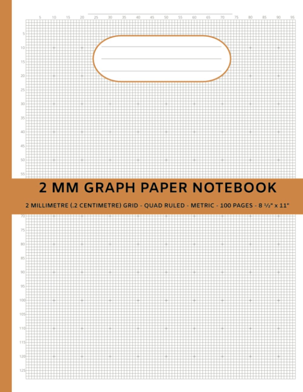 2 MM Graph Paper Notebook: 2 Millimetre (.2 Centimetre) Grid - Quad ...