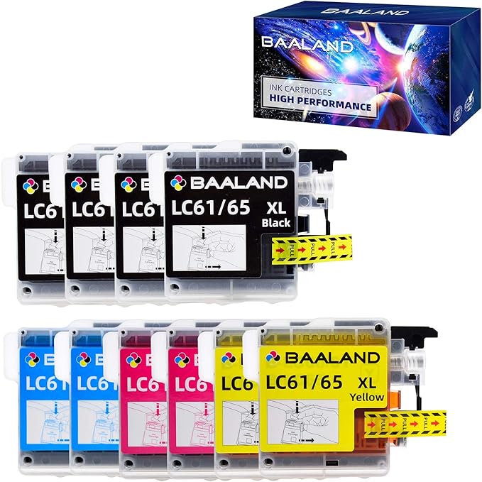 BAALAND Ink Cartridge Replacement for Brother LC61 LC-61 LC61BK LC61C ...