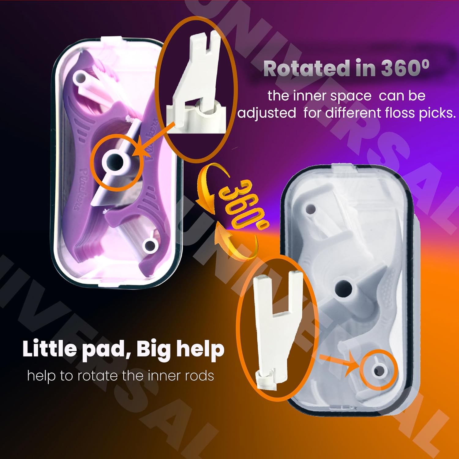 Dispenser Recarregável para Palitos de Fio Dental Plackers e Holder com ...