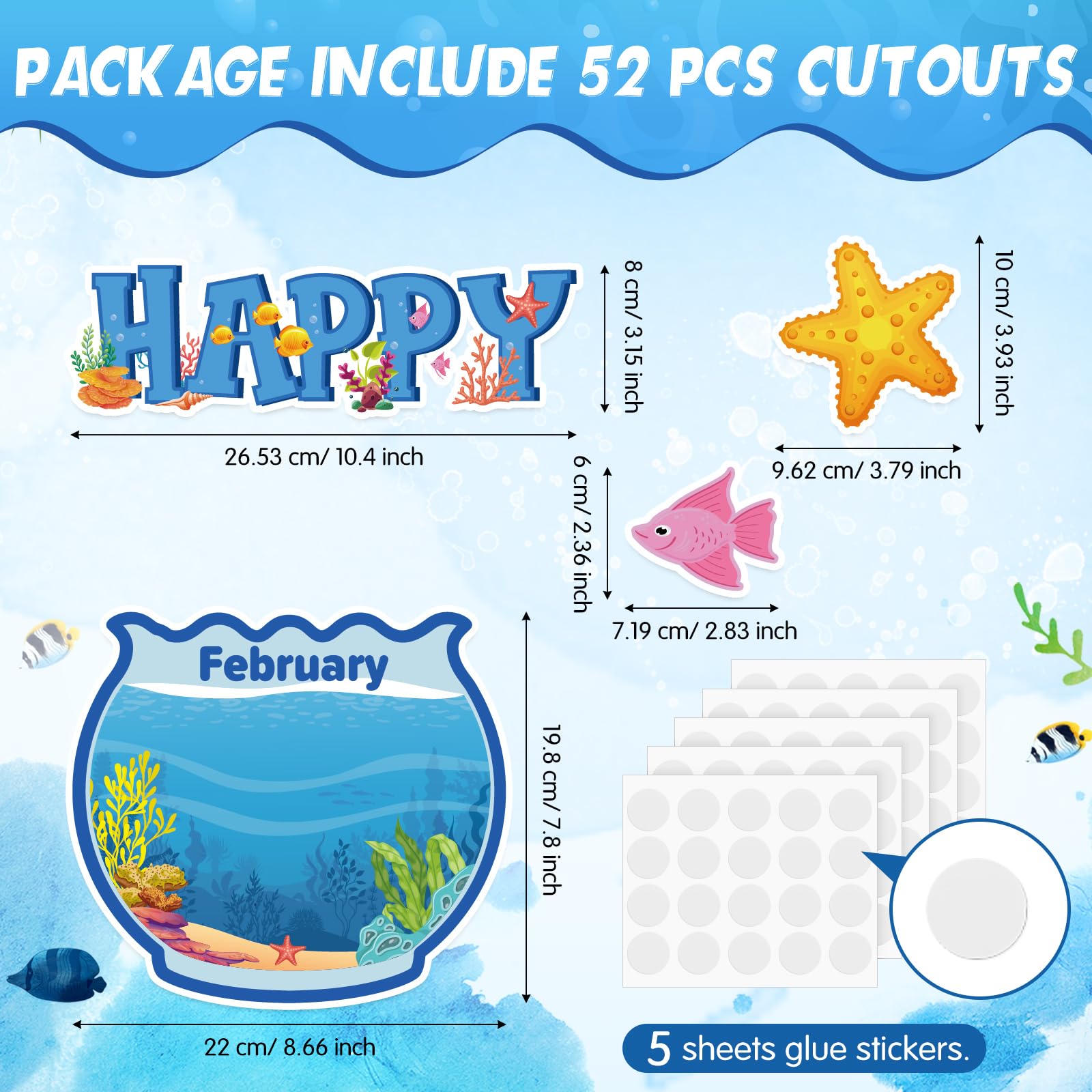 Snapklik.com : Under The Sea Ocean Birthday Bulletin Board Decorations ...