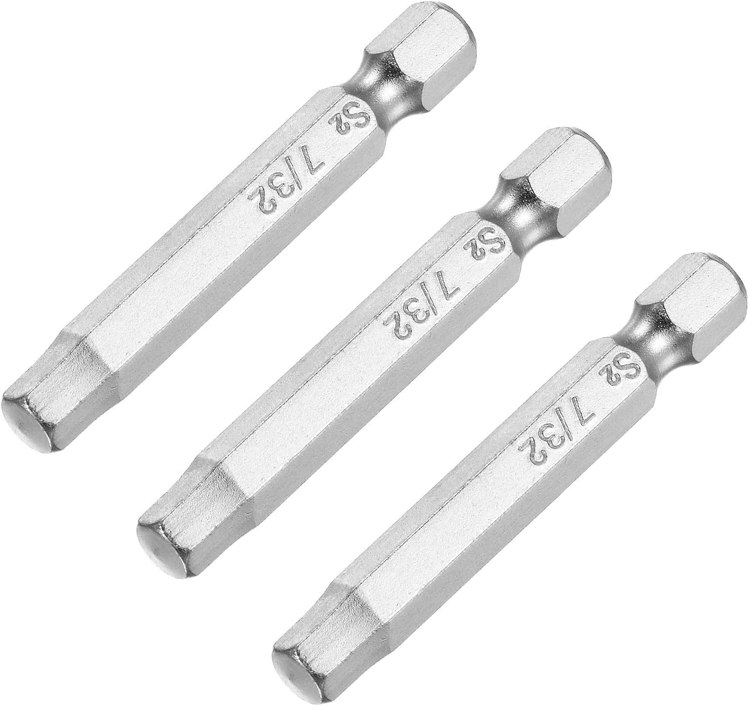 uxcell 7/32" Magnetic Hex Head Screwdriver Bit, 1/4" Hex Shank 2 ...
